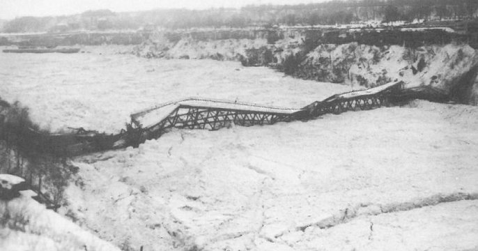 Old Photo Album: Collapse of the Honeymoon Bridge, 1938 - WNY Heritage